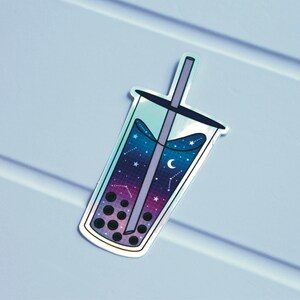 Boba Tea Sticker, Boba Sticker, Holographic Stickers, Boba Sticker Pack ...