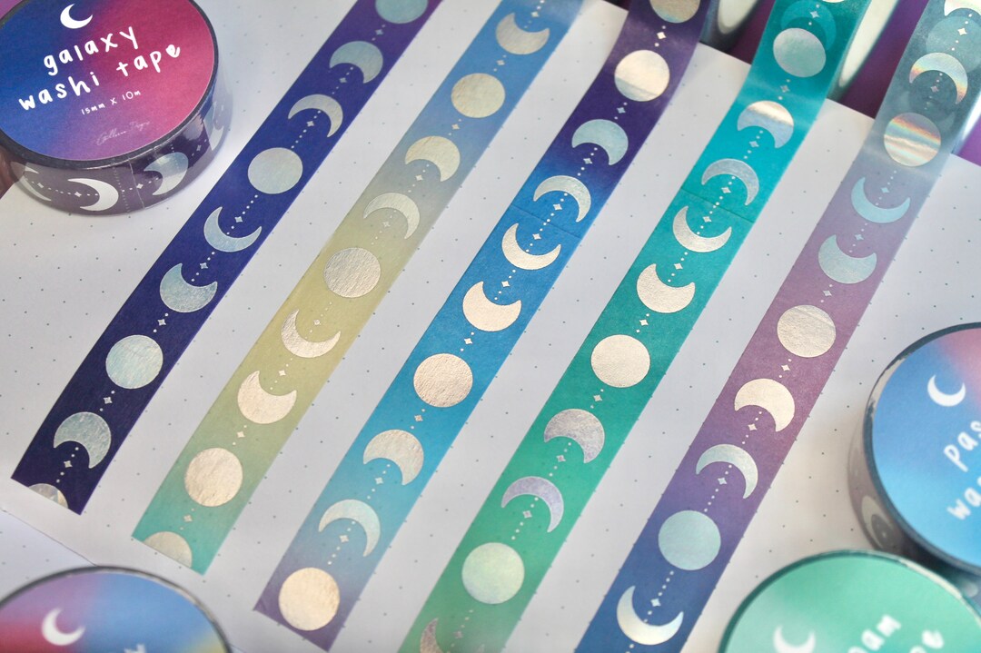 Washi Tape, Masking Tape, Washi Sticker Roll, Silver Foil Washi Tape ...