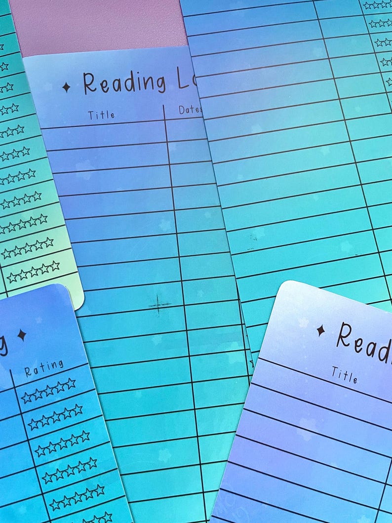 Reading Log Bookmark, Book Tracker, Reading List, Reading Bookmark ...