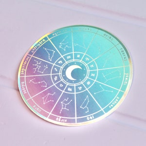 Zodiac Wheel, Zodiac Sticker, Zodiac Stickers, Halloween Gifts ...