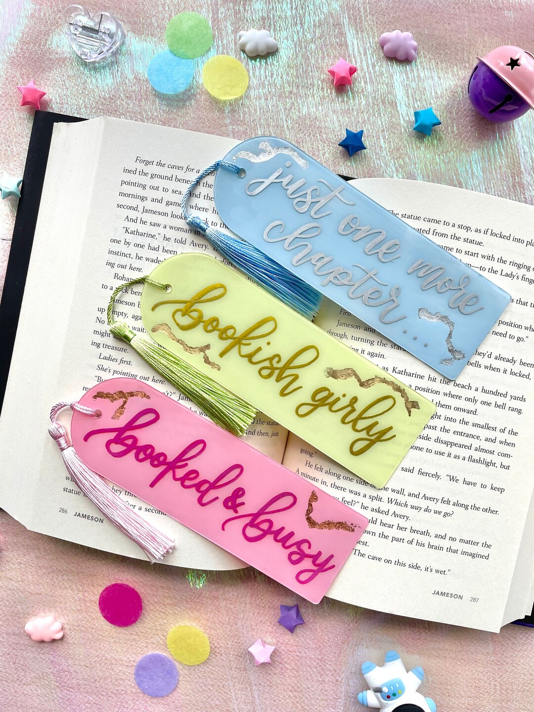 Cute Bookmark, Bookish Bookmark, Acrylic Bookmark, Personalized ...