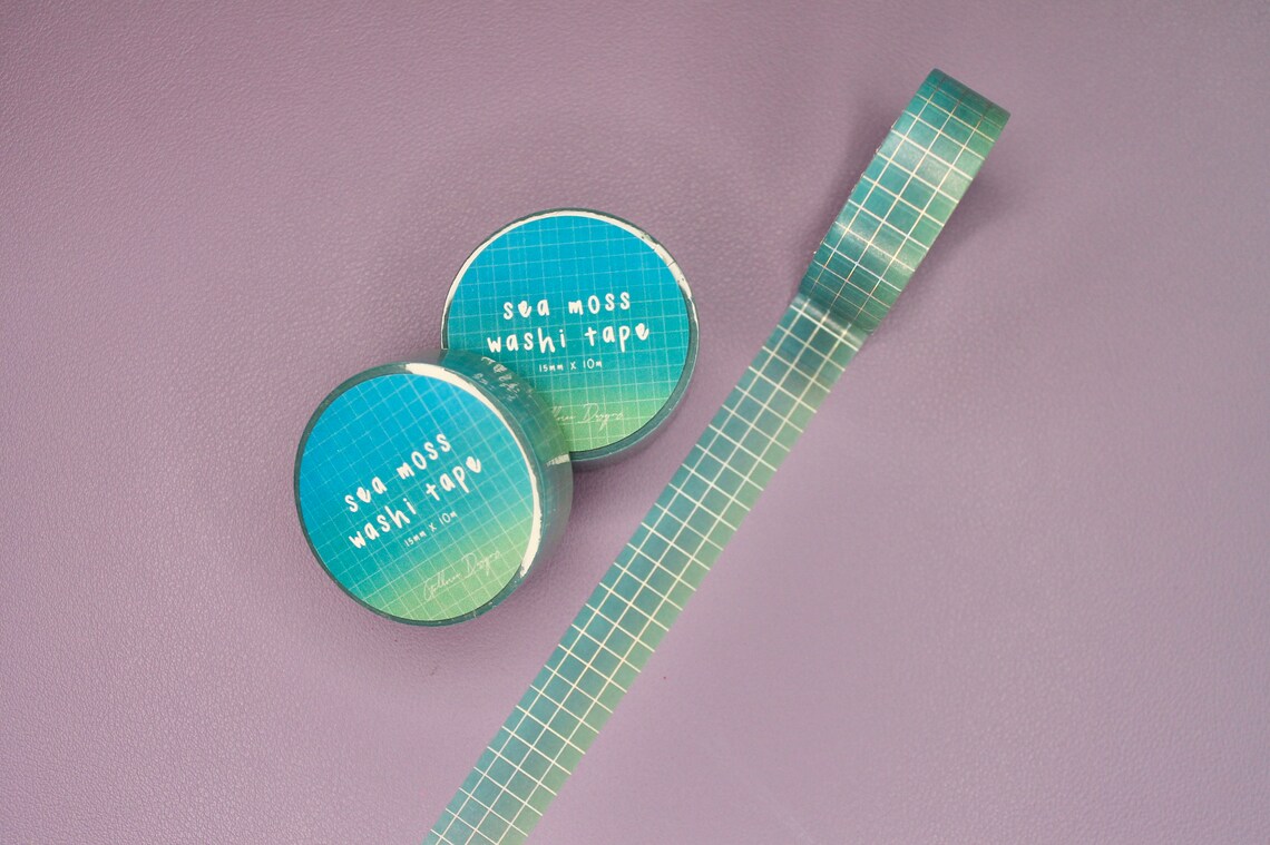 Grid Washi Tape, Masking Tape, Washi Sticker Roll, Silver Foil Washi ...