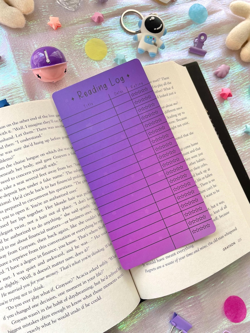 Reading Log Bookmark, Book Tracker, Reading List, Reading Bookmark ...