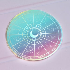 Zodiac Wheel, Zodiac Sticker, Zodiac Stickers, Halloween Gifts ...