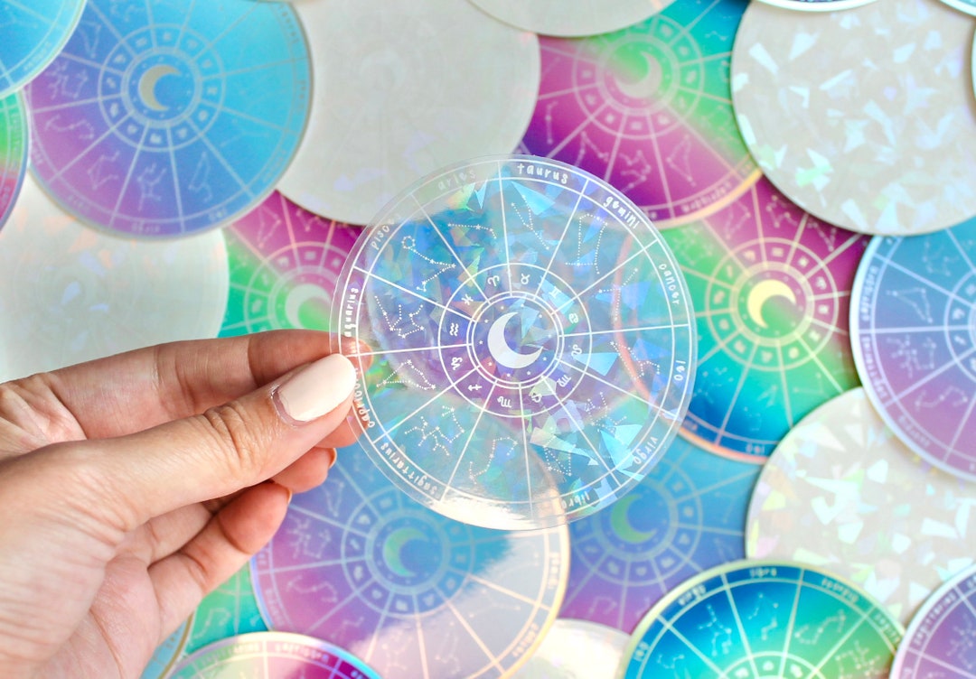 Zodiac Sun Catcher Sticker, Zodiac Sun Catcher, Rainbow Window Sticker ...