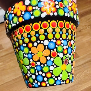 Dot Art Flower Pot - Etsy
