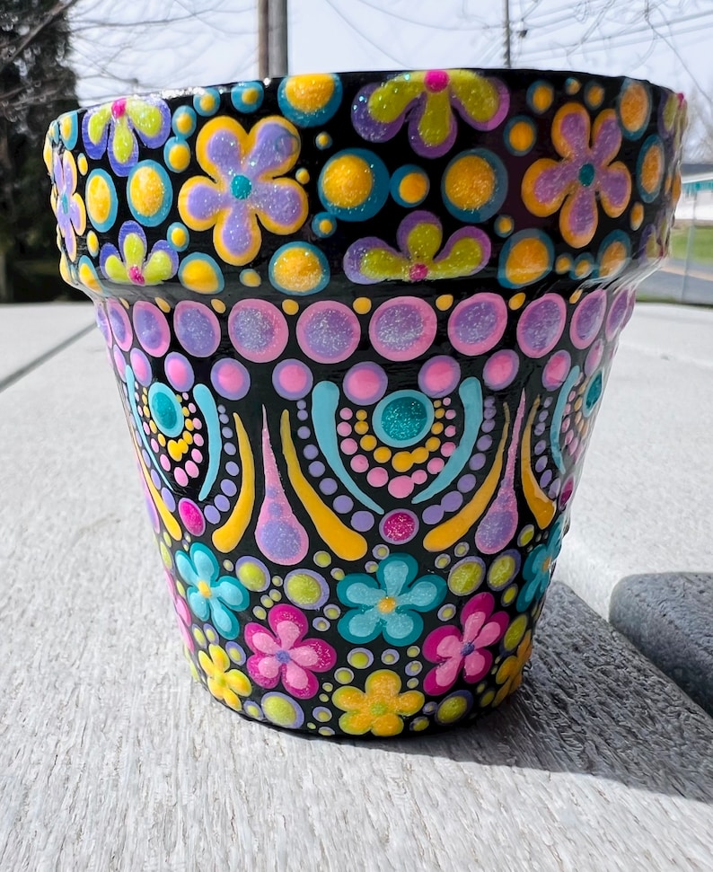 Pastel Flower Pot - Etsy