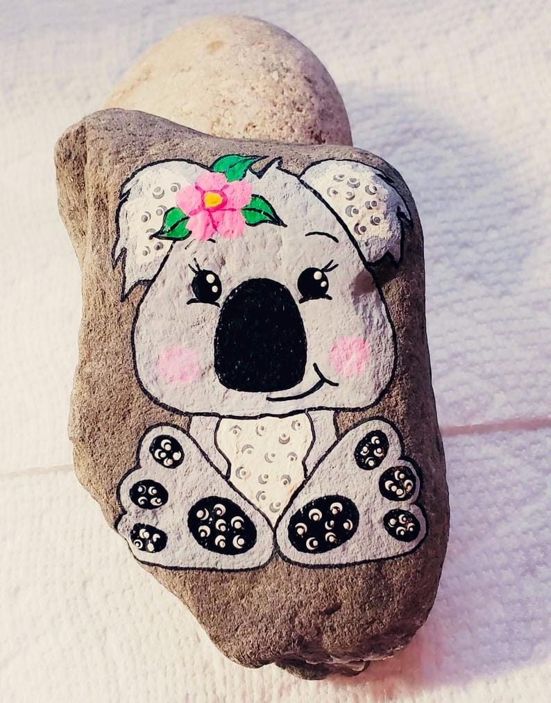 Koala Bear Painted on a Rock. - Etsy
