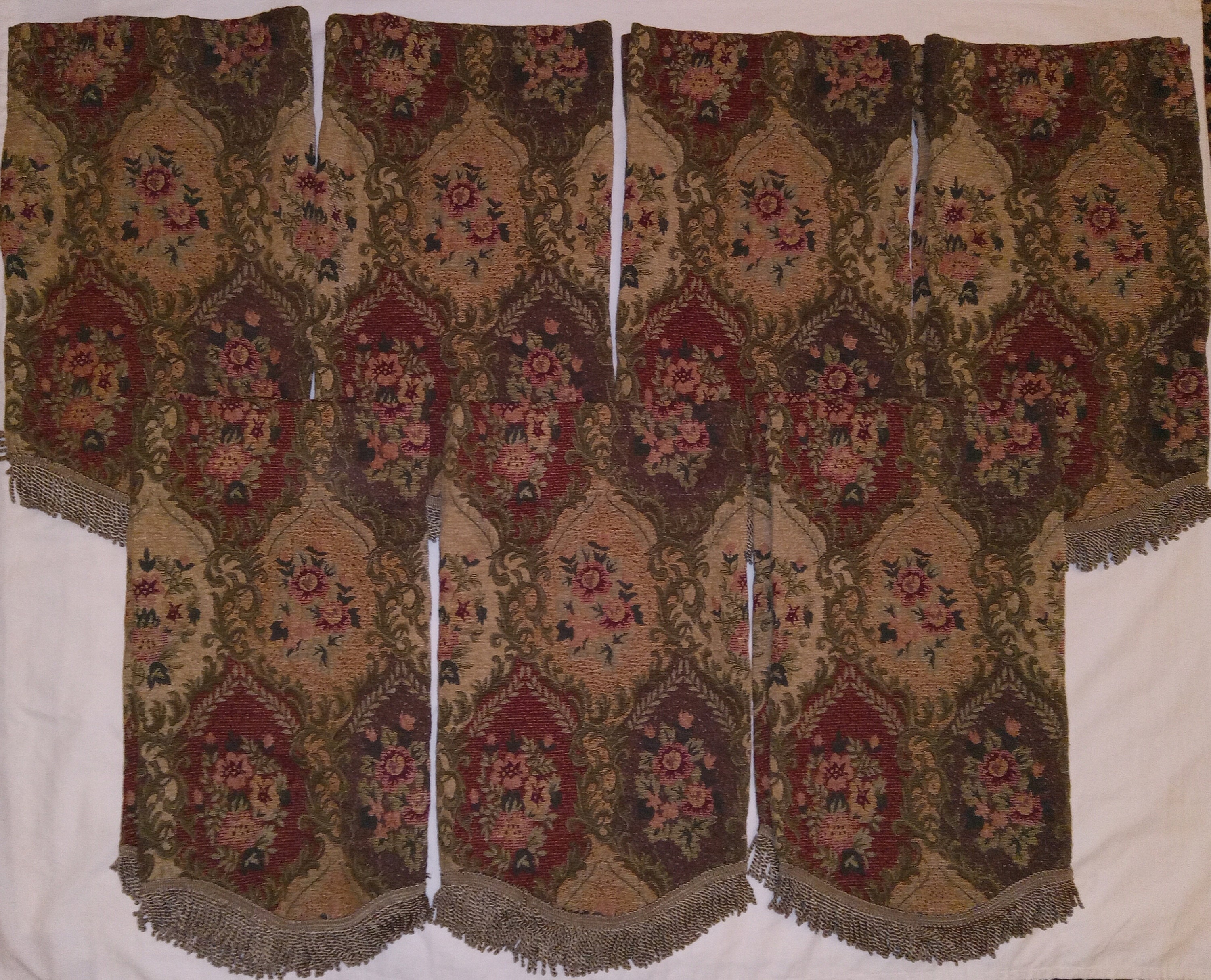 Beautiful Set of 7 Antique Style Heavy Upholstery TAPESTRY Curtain ...