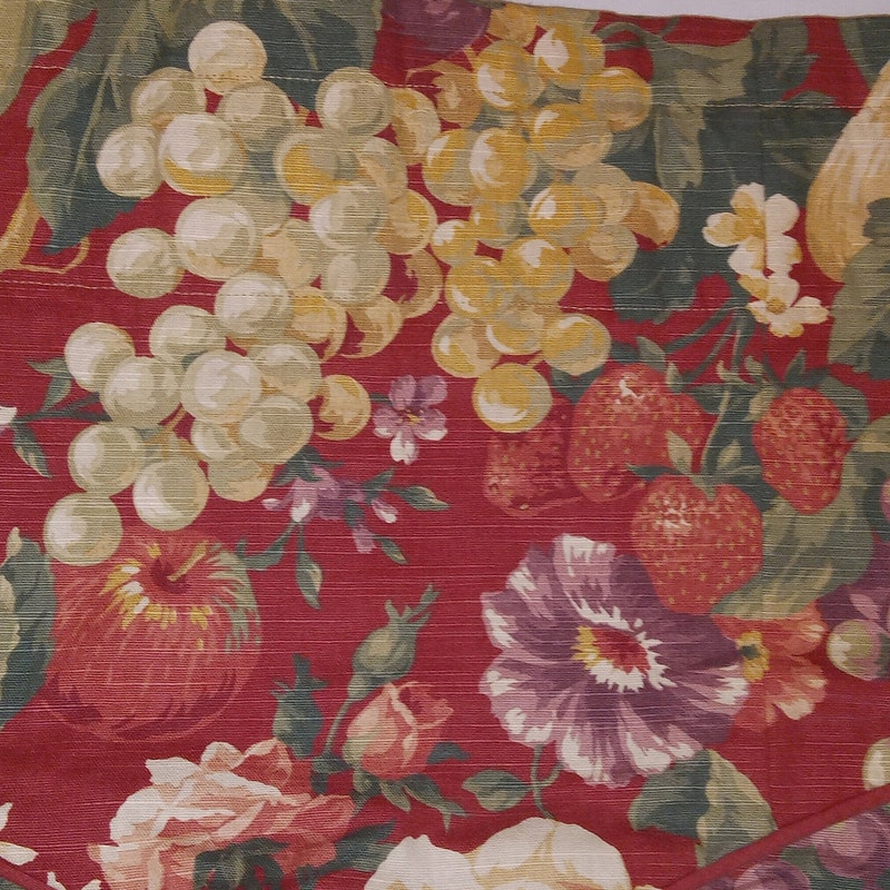 Red Toile Valance - Etsy