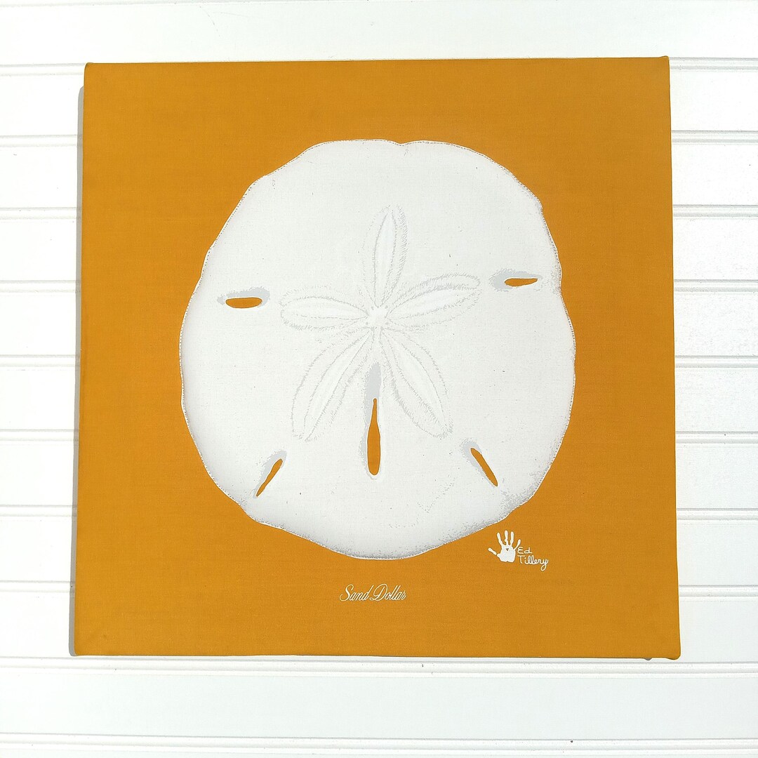 Ed Tillery Signed Sand Dollar Quilted Wall Art, Nautical Beach Decor - Etsy