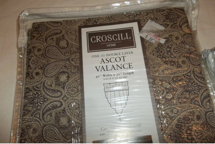 Pair of CROSCILL Ascot Valances set of 2 NIP Malabar Amethyst 40 X 21 ...