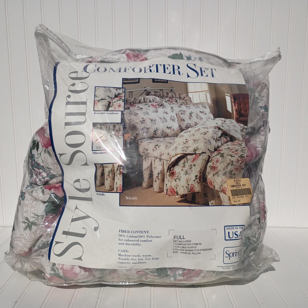 Vintage SPRINGS Comforter Set Full Double Nicole Floral Bedding Bed ...