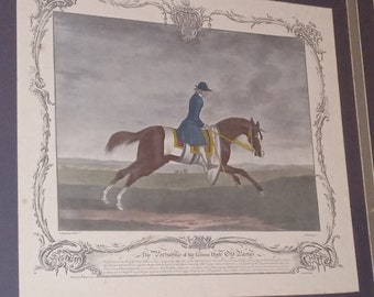Antique 18th Century the Portraiture of the Famous Horfe Old Partner ...