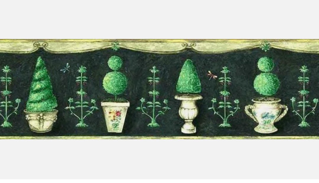 NIP Lot of 3 Vintage SA Maxwell Border Paper Rolls Topiary Trees ...