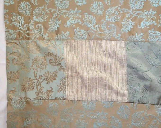 Croscill Austrian Gold Jacquard Curtains: 6 Panels & 2 Waterfall ...