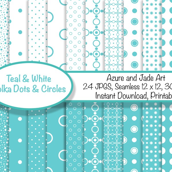 Teal Polka Dots - Etsy