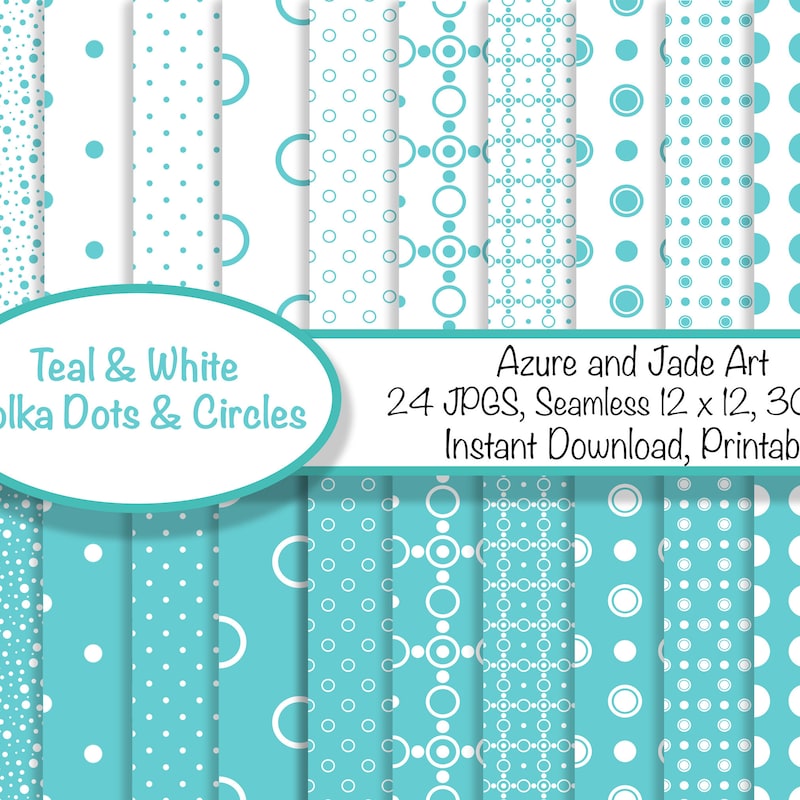 Teal Polka Dots - Etsy