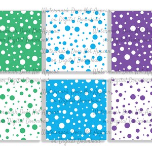 Bright Colorful Dots Digital Set, 24 JPGS, Seamless, Birthday Party ...