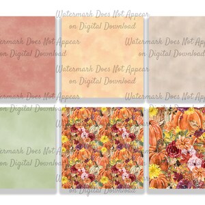 Fall Backgrounds & Pumpkin Designs | Digital Papers, Prints, Watercolor ...