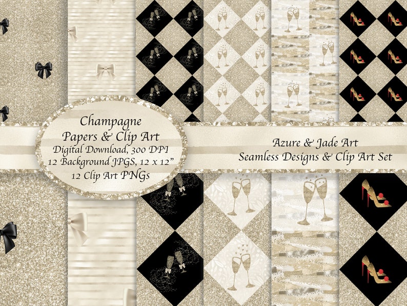 2024 New Years Clip Art Set, Glam Digital, Glasses Glitter Ball ...