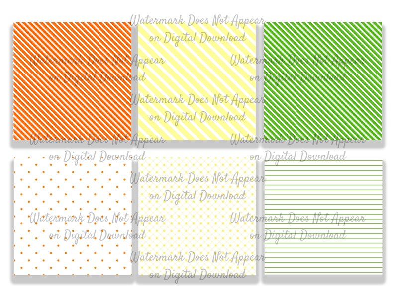 24 Citrus Fruit Papers, Lemons Limes Oranges, Lemon Pattern, Seamless ...