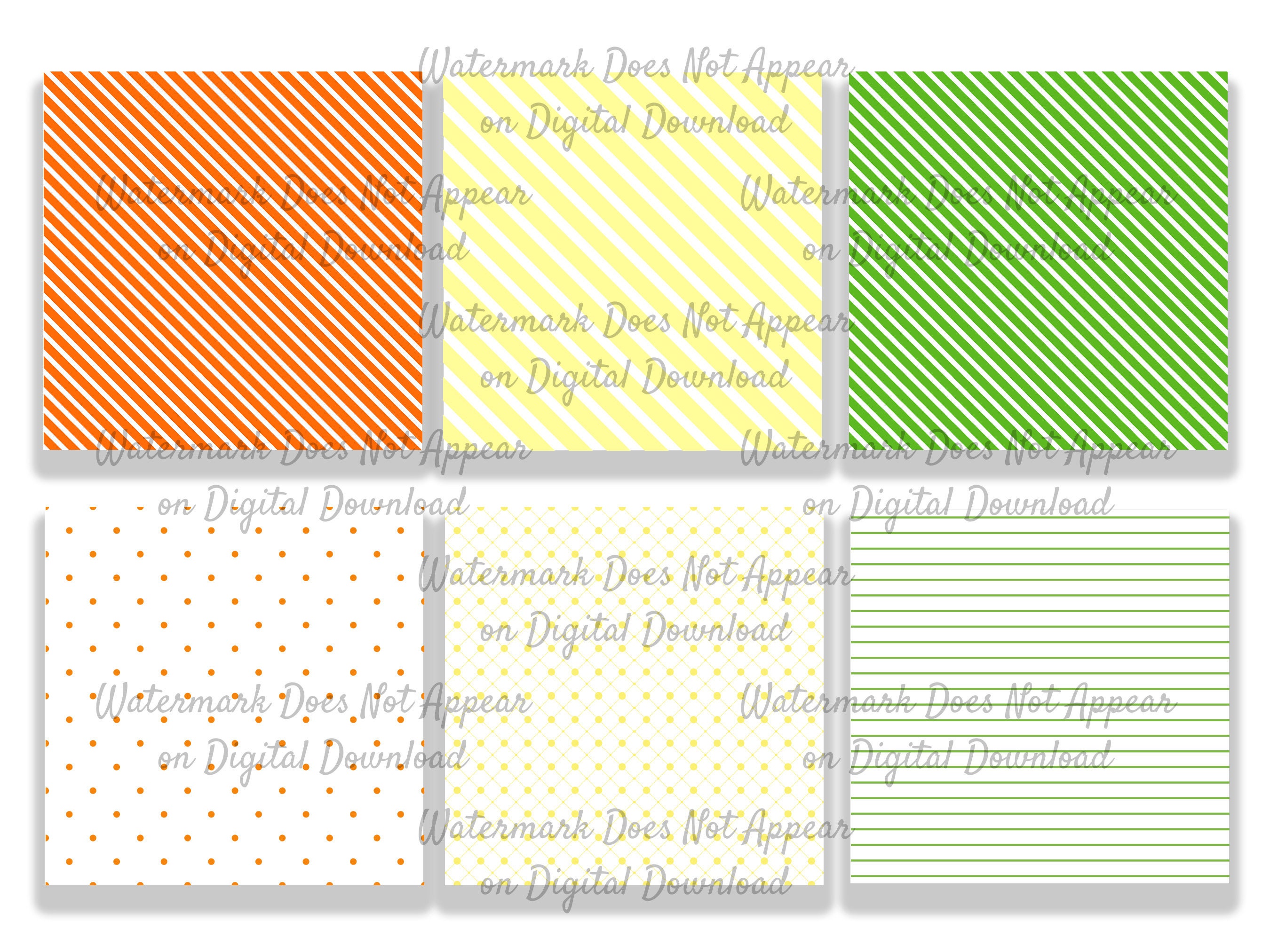 24 Citrus Fruit Papers, Lemons Limes Oranges, Lemon Pattern, Seamless ...
