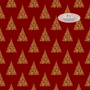 12 Gold and Black Holiday Paper Set, Seamless Christmas Pattern ...