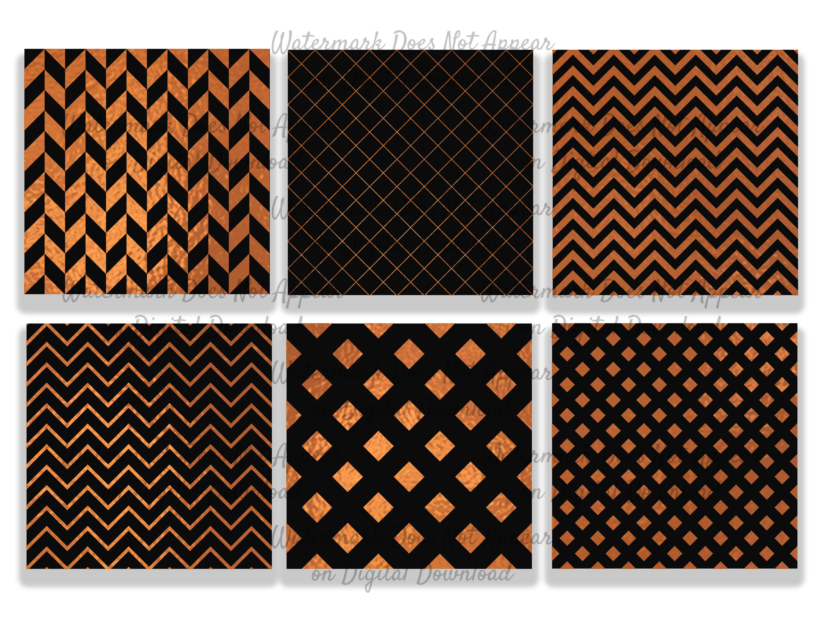 24 Copper Black Digital Paper, Copper Metallic, Seamless Metal Designs ...