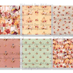 Fall Backgrounds & Pumpkin Designs | Digital Papers, Prints, Watercolor ...