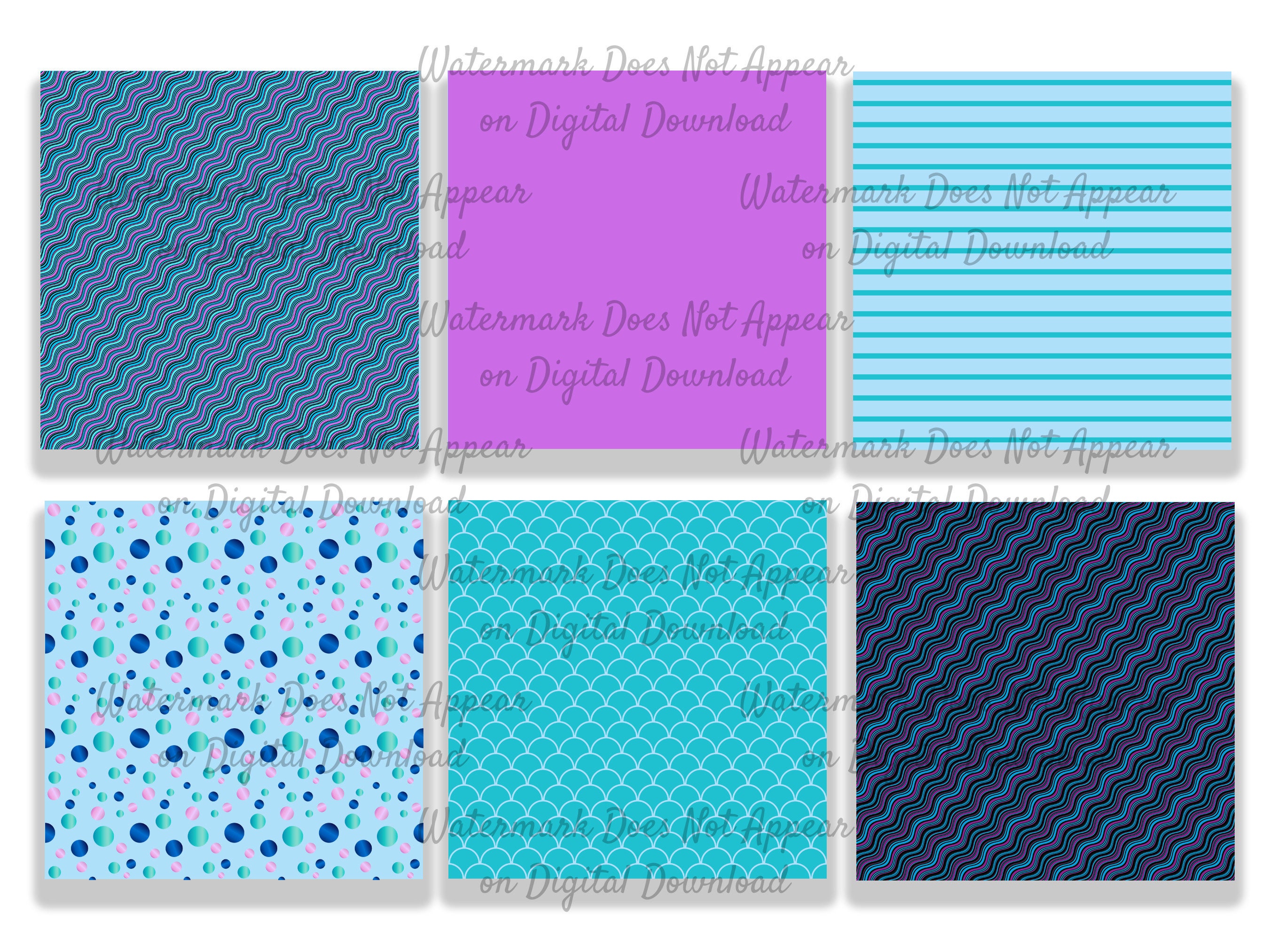 24 Butterfly Papers, Digital Download, Blue Butterflies, Pink Purple ...