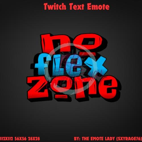 TWITCH EMOTE No Flex Zone - Etsy