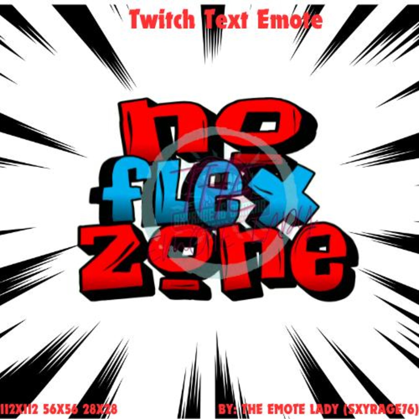 TWITCH EMOTE No Flex Zone - Etsy