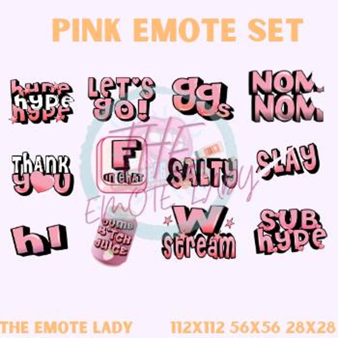 Pink Emotes - Etsy