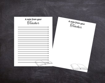 Teacher Printable Stationary 8.5x11/instant Download - Etsy