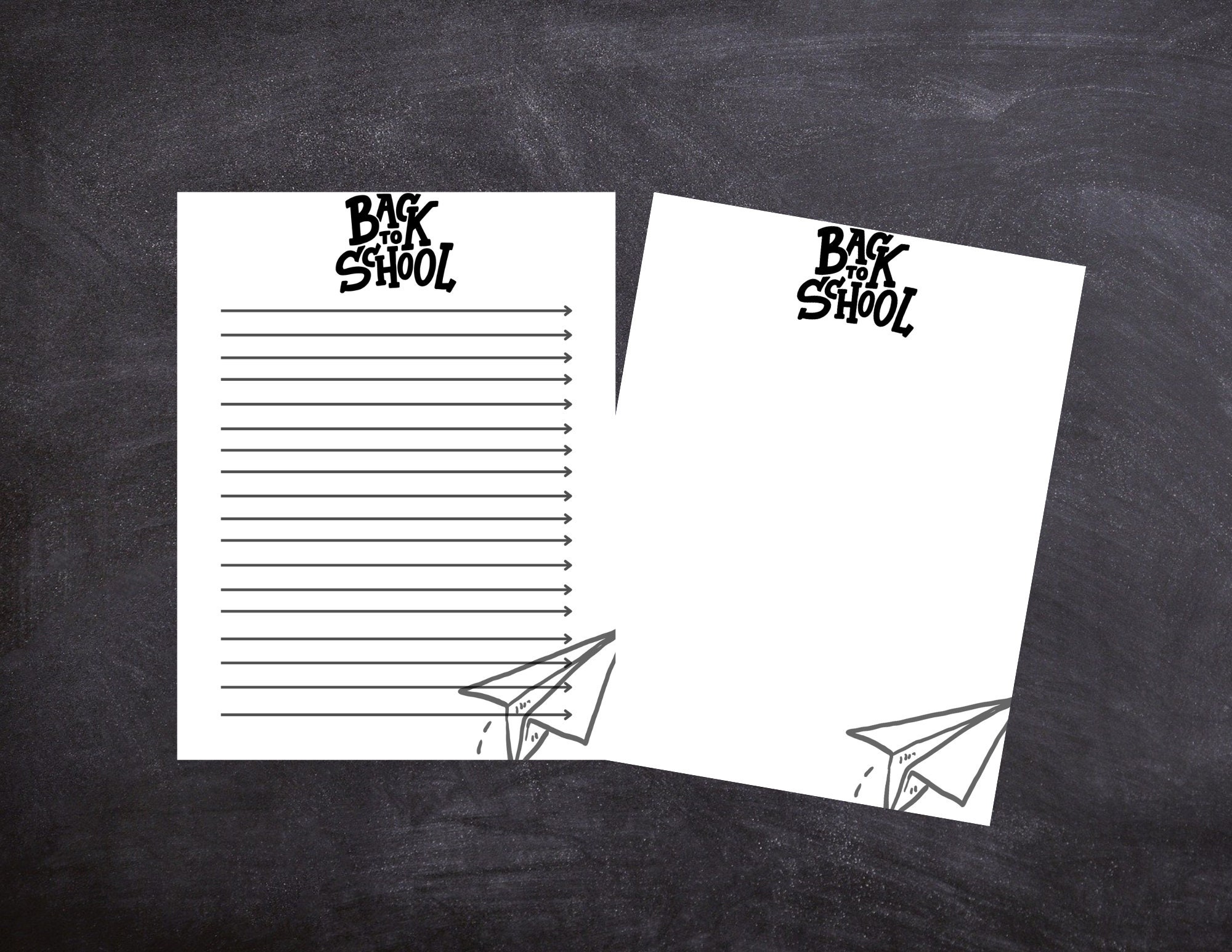 Back to School 02 Printable Stationary 8.5x11/instant Download - Etsy