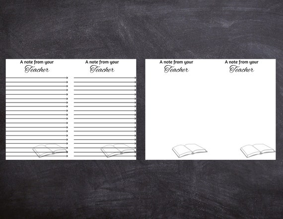 Teacher Half Page Landscape Printable Stationary - Etsy