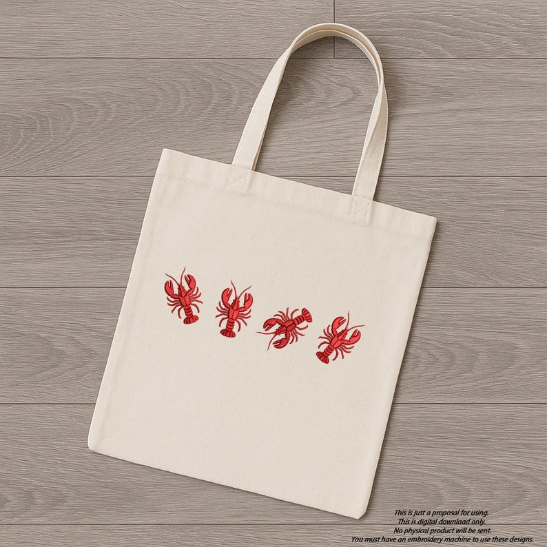Red Lobster Embroidery Design, Nautical Crawfish Machine Embroidery ...