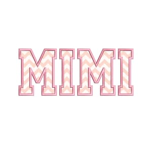 Mimi Applique Embroidery Design, Mother Day Embroidery File, 6 Sizes ...