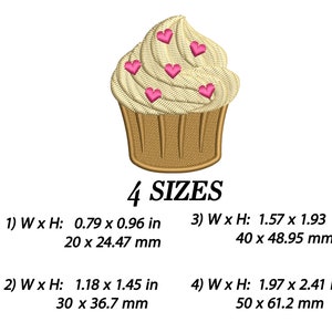 Cupcake Machine Embroidery Design Mini Muffin Embroidery Pattern Fairy ...