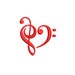 Heart Treble Clef Machine Embroidery Design Love Music Violin Key Heart ...