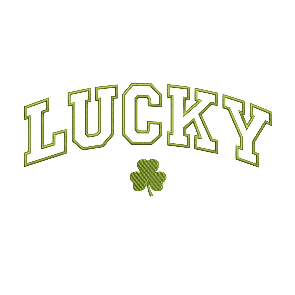 Lucky Shamrock Three Leaf Clover Machine Embroidery Pattern, St ...