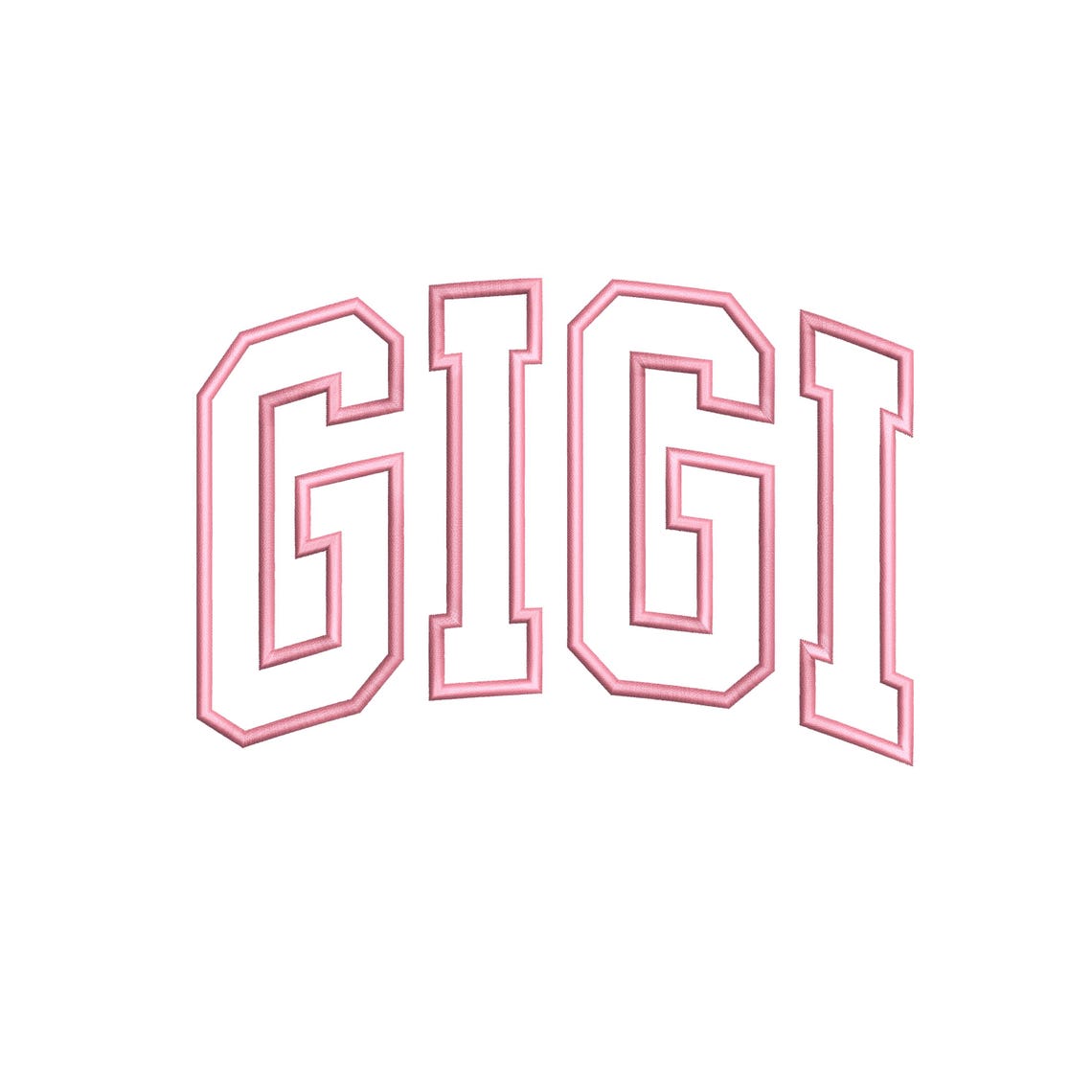 Gigi Applique Embroidery Design, Arched Outline Pattern, 6 Sizes ...