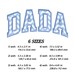Dada Applique Embroidery Design, Arched Father Outline, 6 Sizes ...