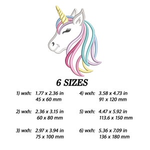 Unicorn Embroidery Design, Cute Line Unicorn Machine Embroidery File ...