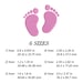 Baby Footprint Embroidery Design, Mini Footprint, 6 Sizes, Digital ...
