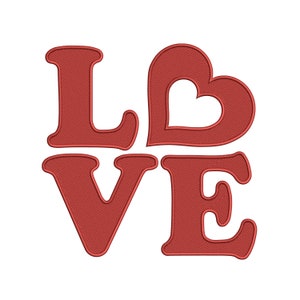 Love Embroidery Design Love Text Lettering Filled Embroidery Design ...