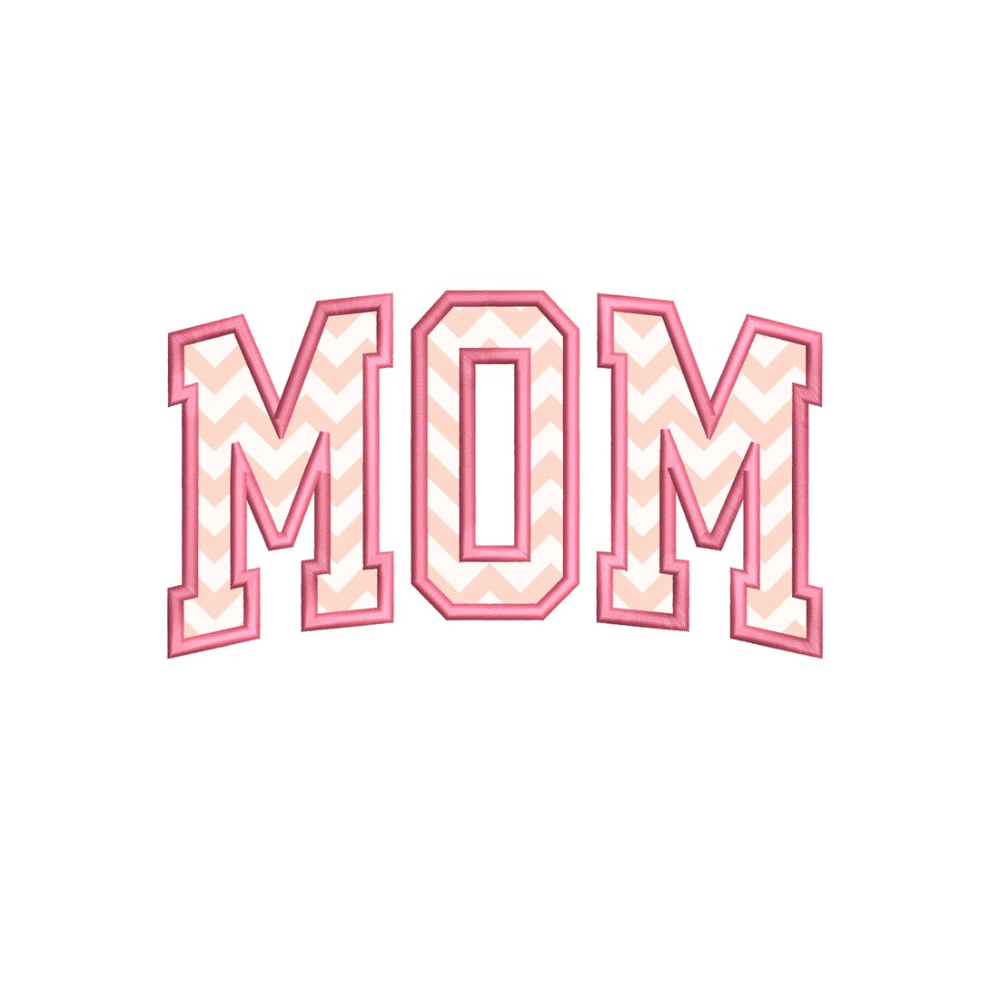Mom Applique Embroidery Design, Mama Arched Outline, Instant Download ...