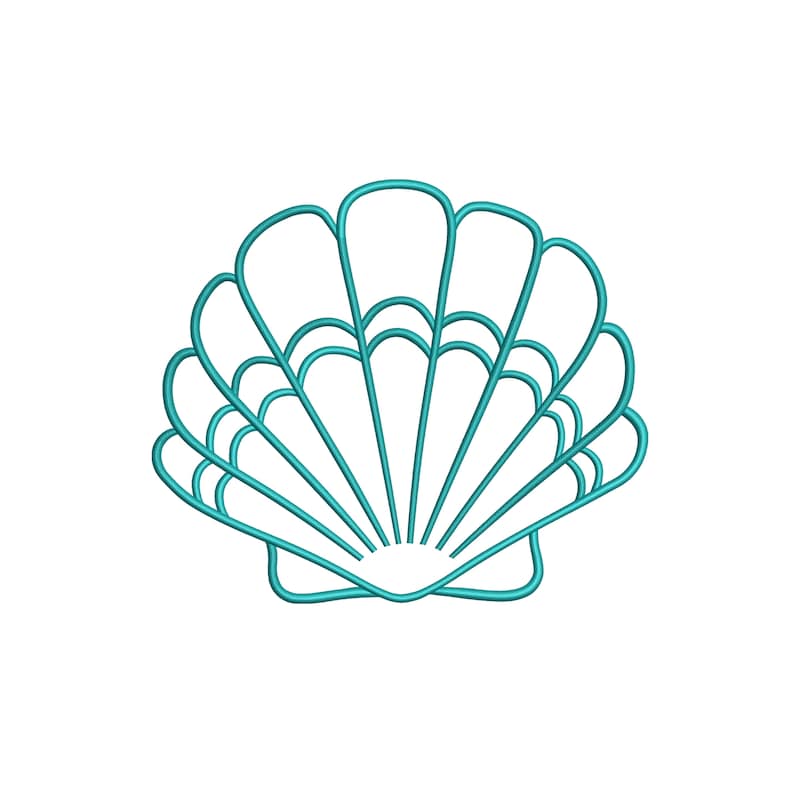 Seashell Design Outline - Etsy