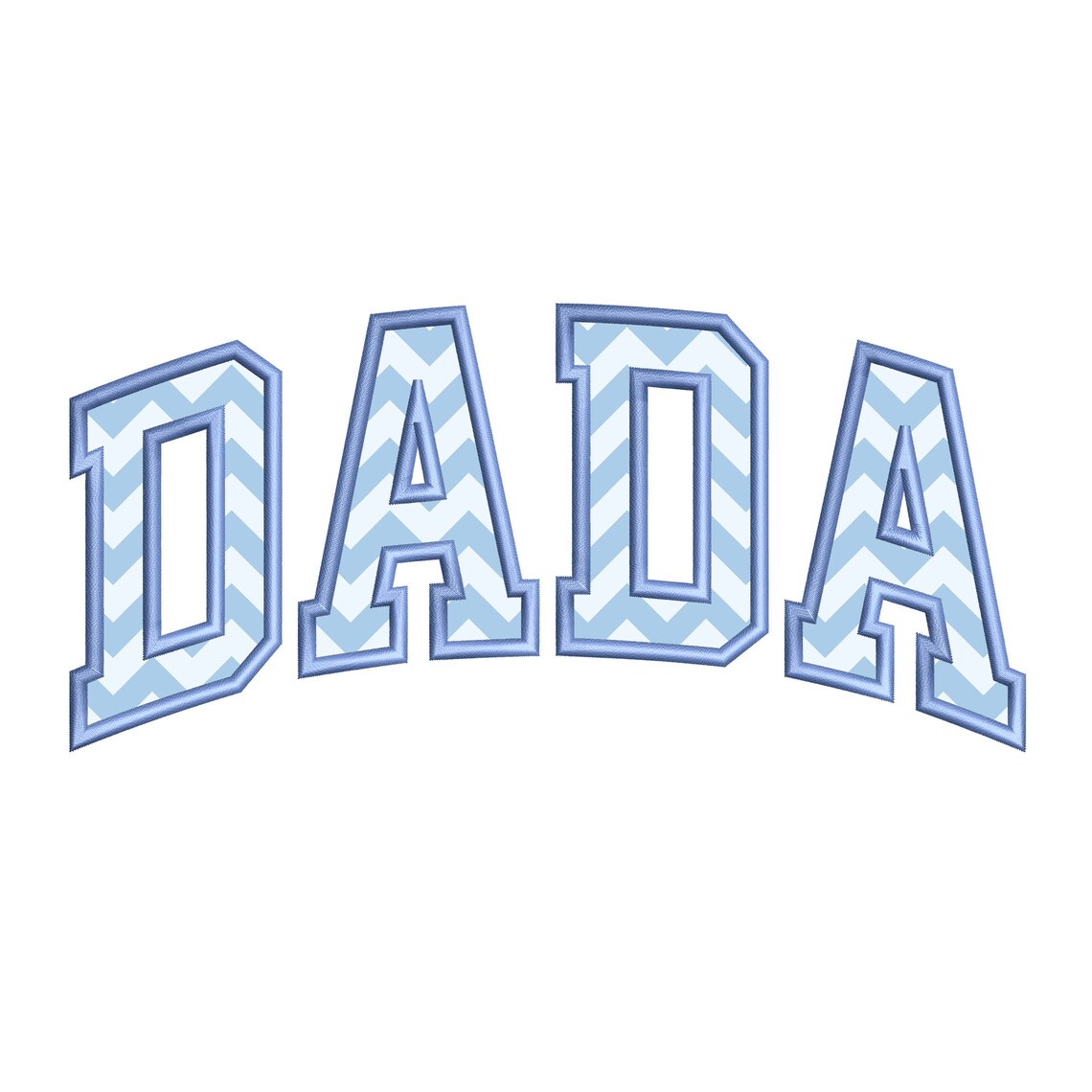 Dada Applique Embroidery Design, Arched Father Outline, 6 Sizes ...